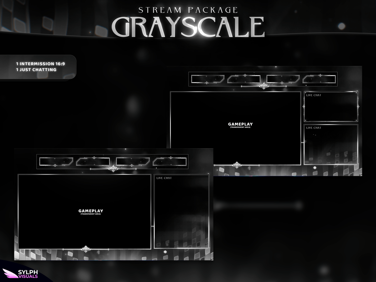 Grayscale Stream Overlay - SylphVisuals