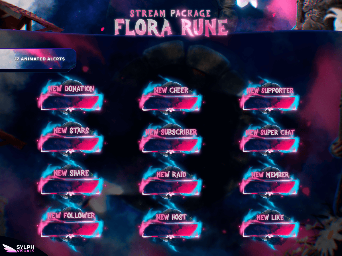 Flora Rune Stream Overlay - SylphVisuals