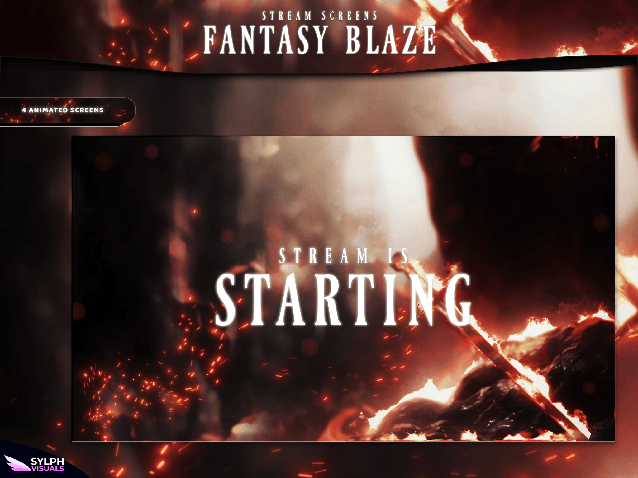 Fantasy Blaze Animated Screens - SylphVisuals