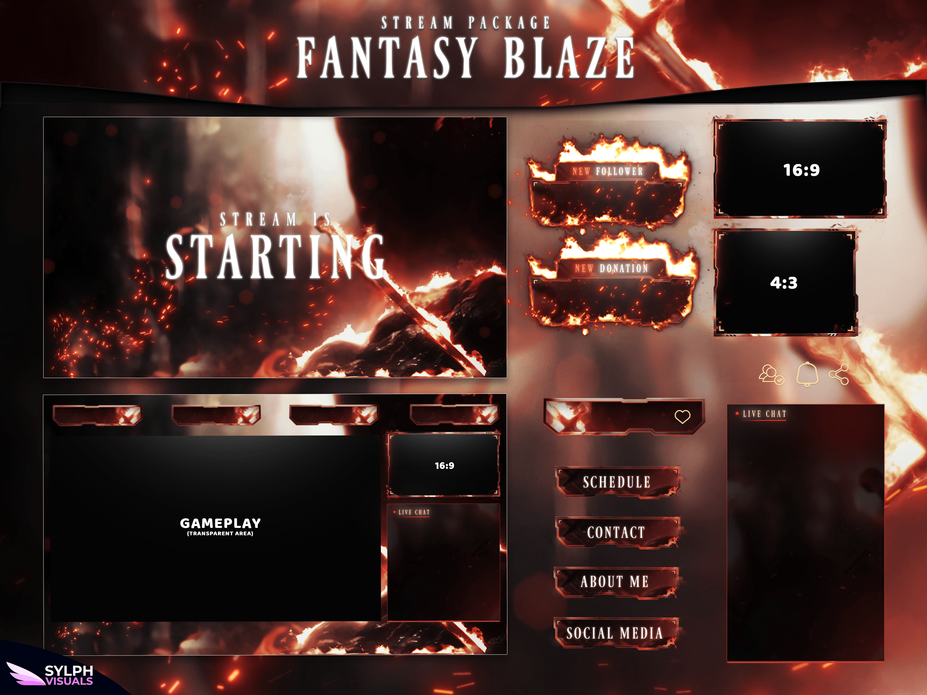 Fantasy Blaze Stream Overlays - SylphVisuals - serwer2311392.home.pl