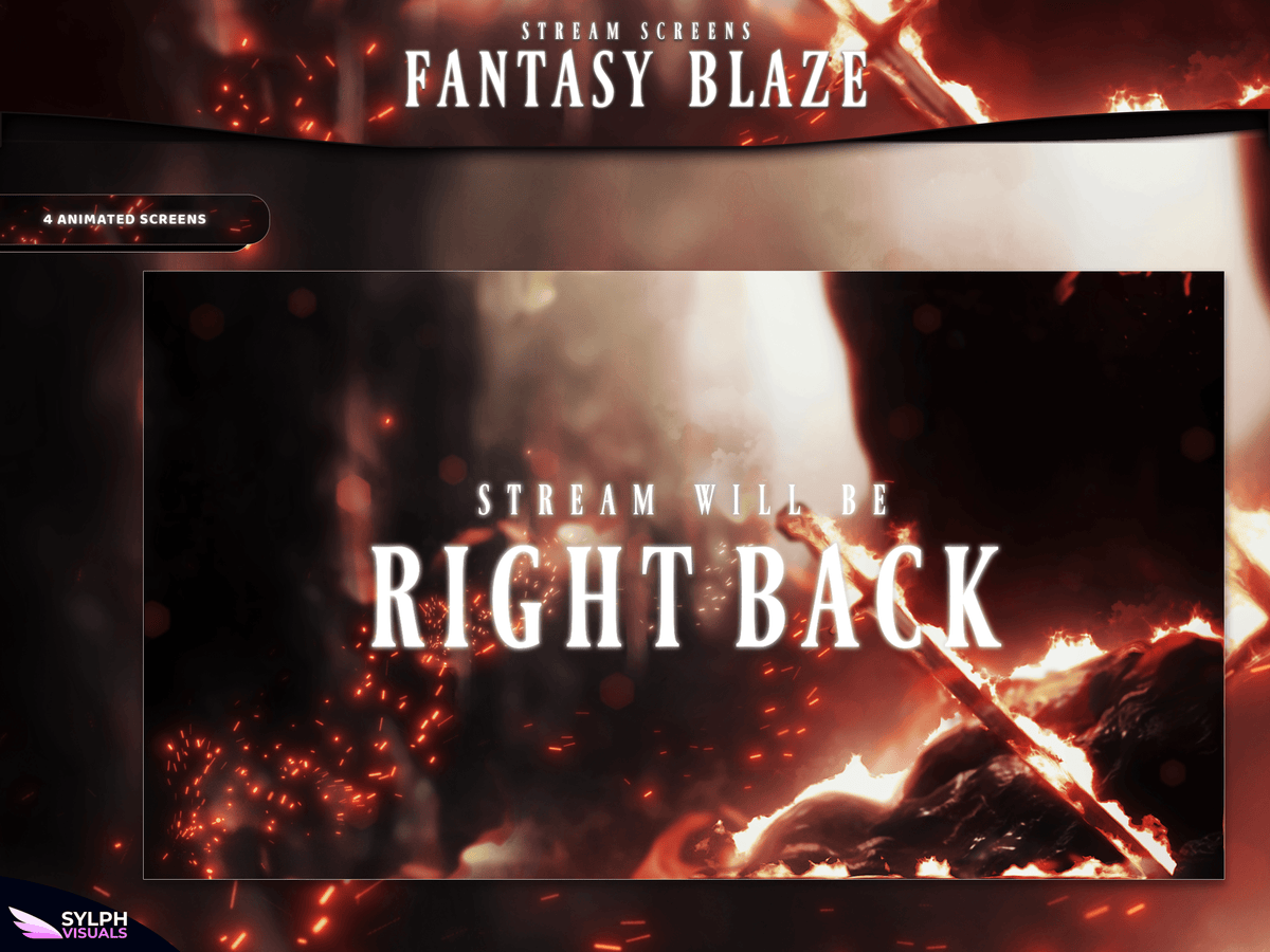 Fantasy Blaze Animated Screens - SylphVisuals