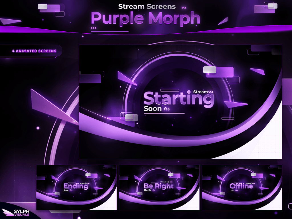 Purple Morph Animated Screens - SylphVisuals