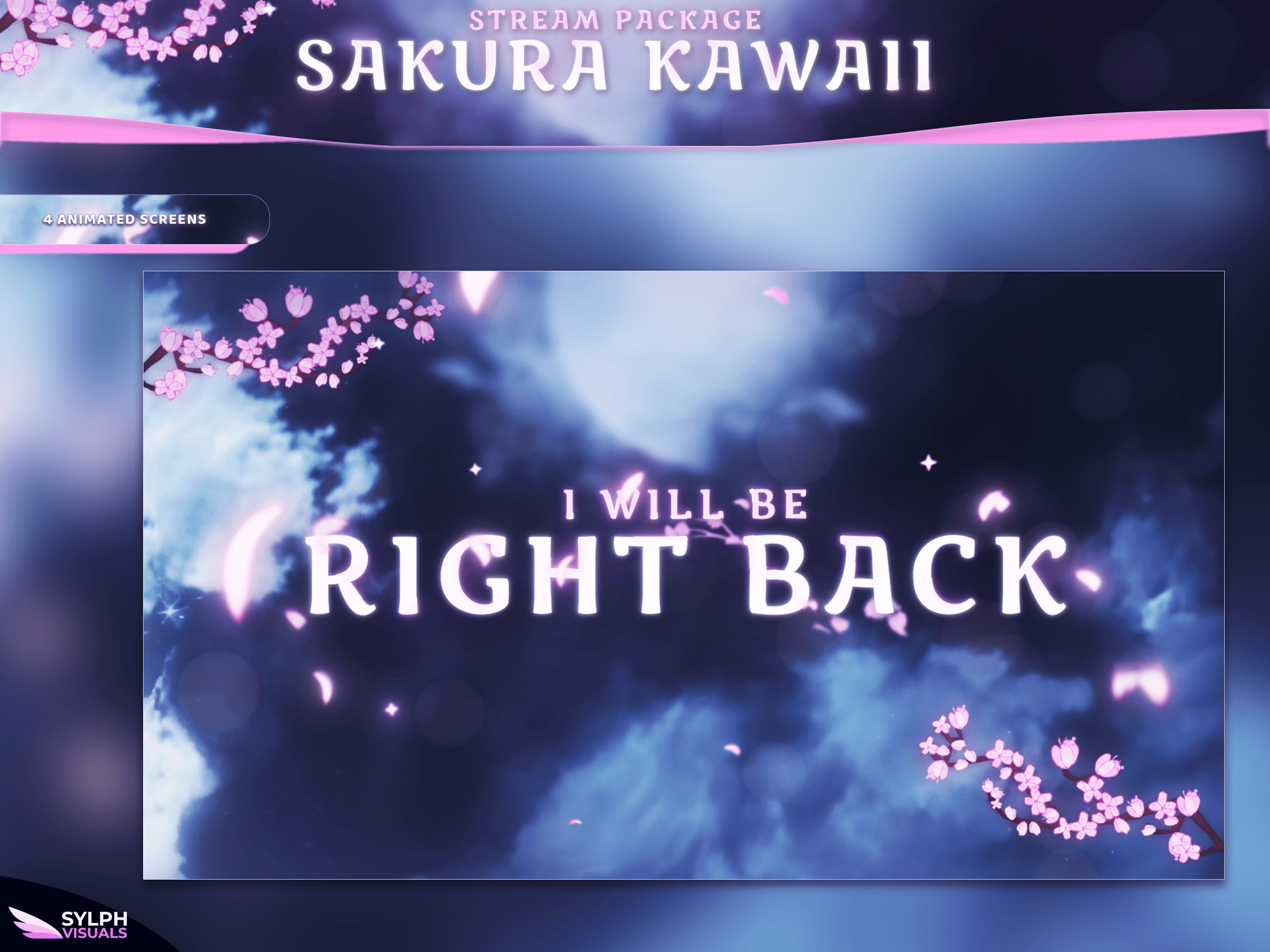 Sakura Kawaii Animated Screens - SylphVisuals