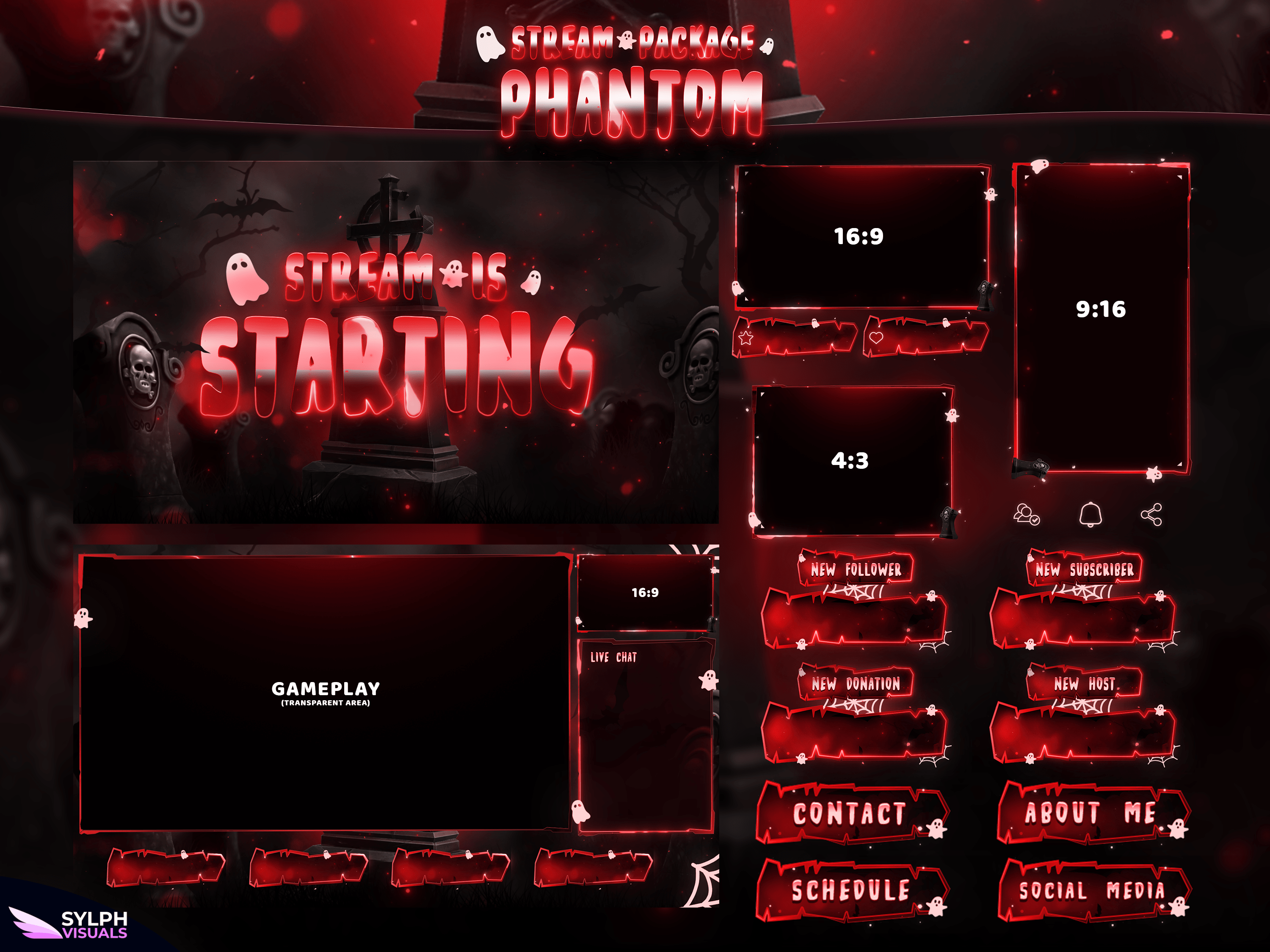 Phantom Stream Overlay Package - SylphVisuals