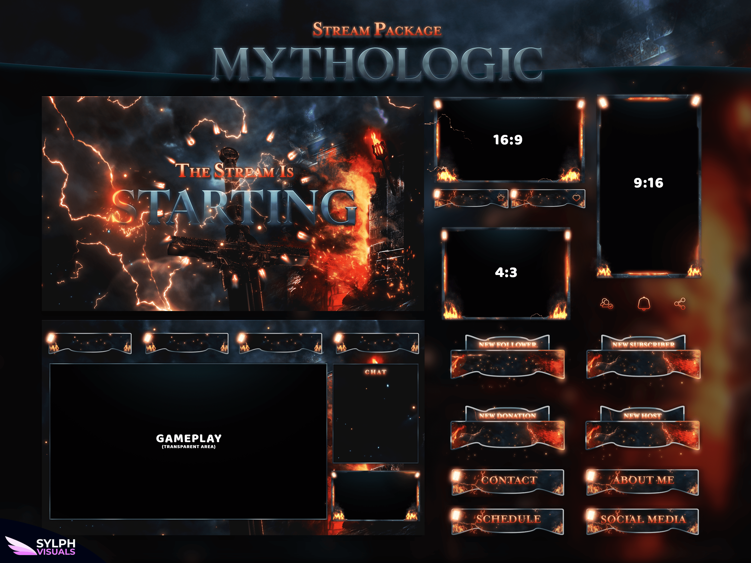 Mythologic Stream Overlay Package - SylphVisuals