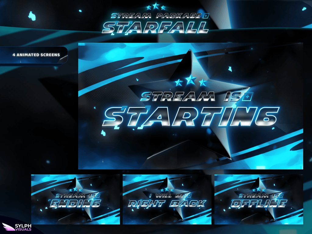 Starfall Stream Overlay - SylphVisuals