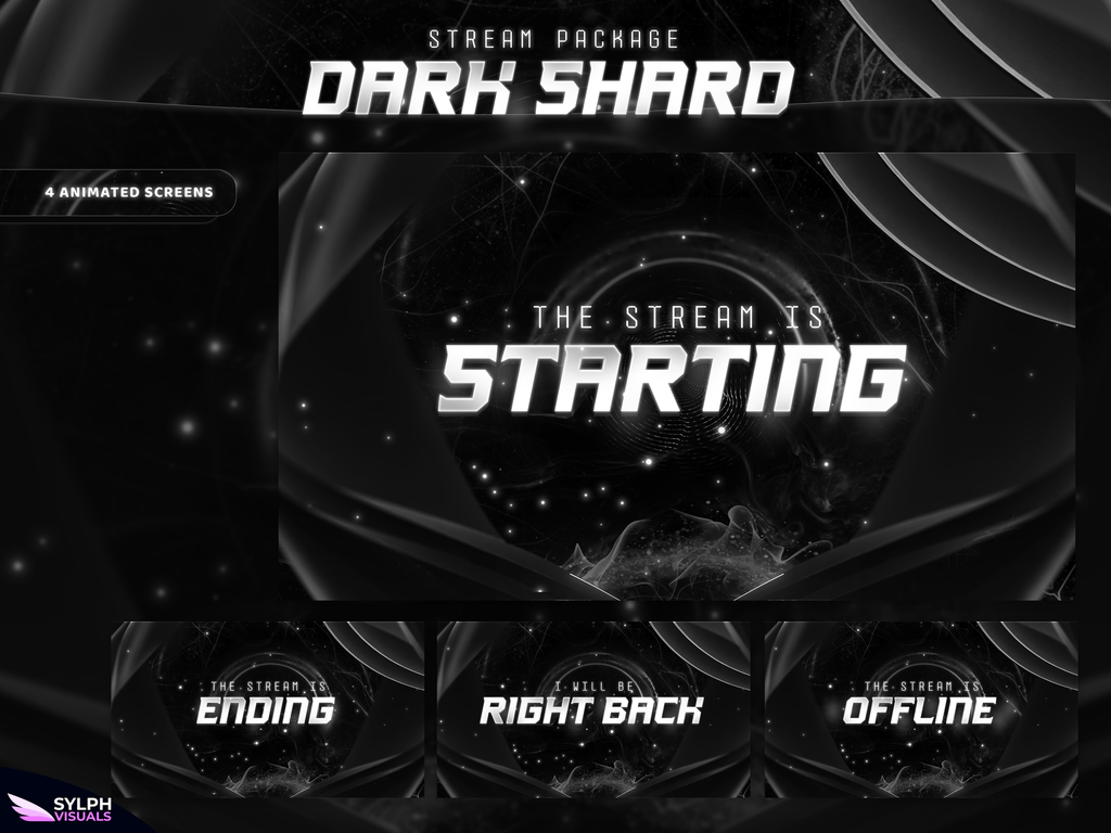 Dark Shard Stream Overlay Package - SylphVisuals