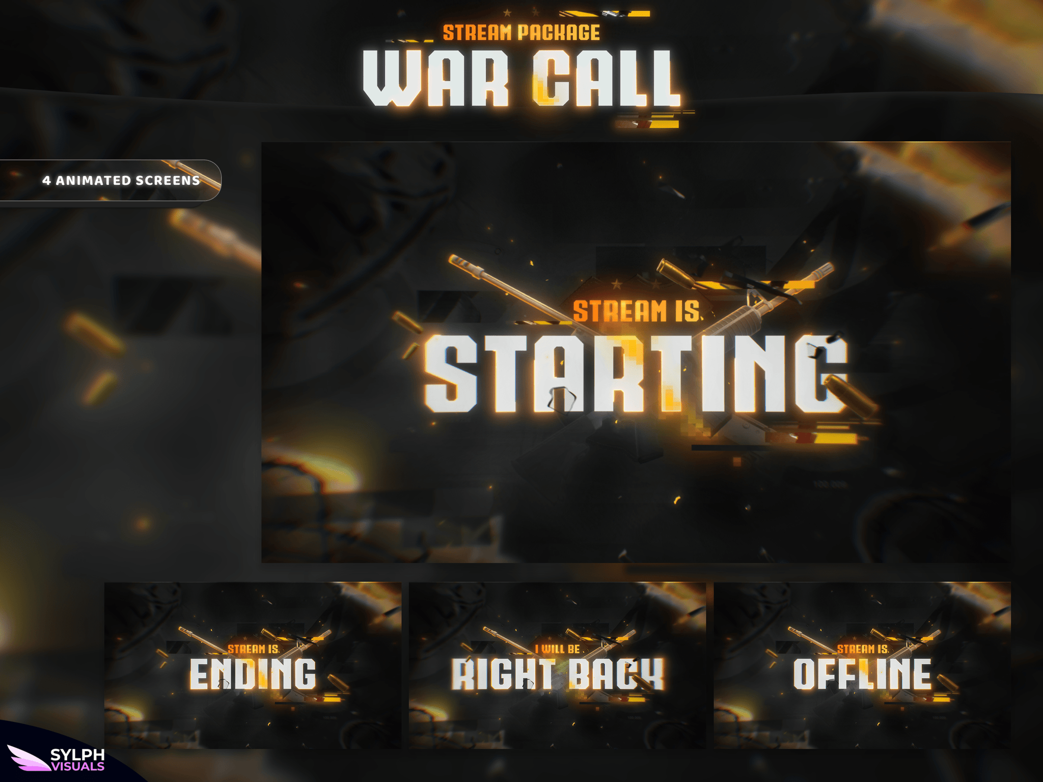 War Call Stream Overlay Package - SylphVisuals