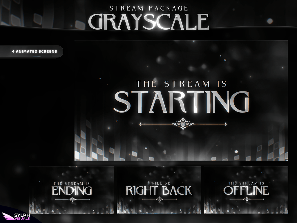 Grayscale Stream Overlay - SylphVisuals