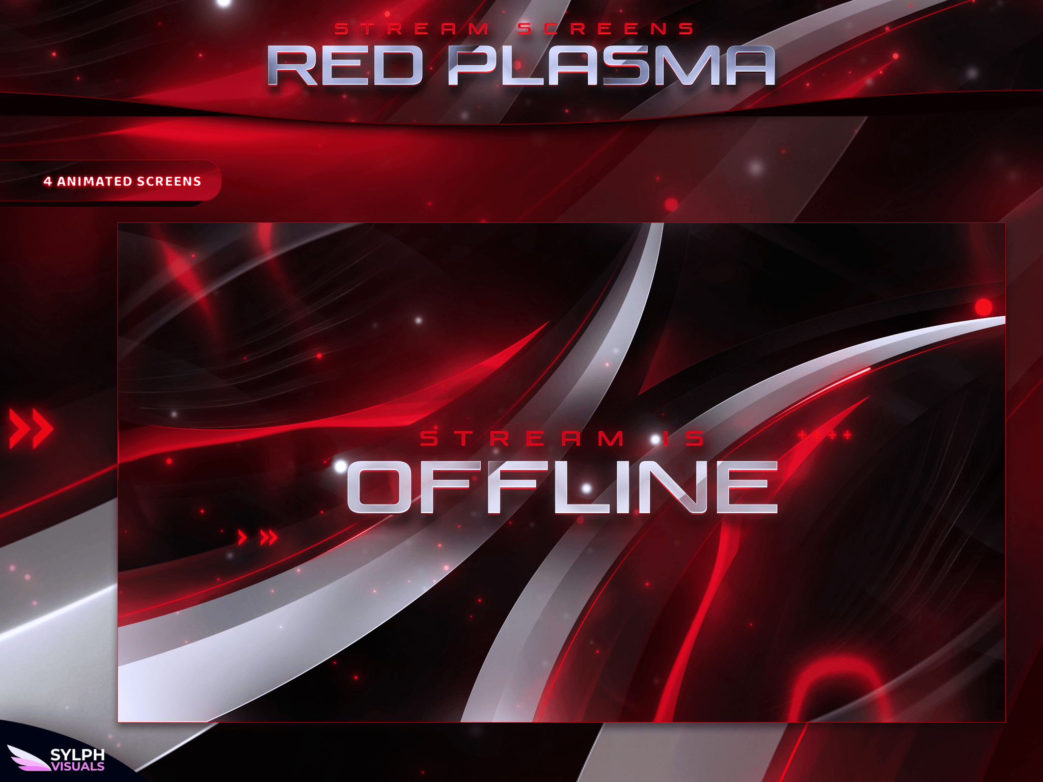 Red Plasma Animated Screens - SylphVisuals