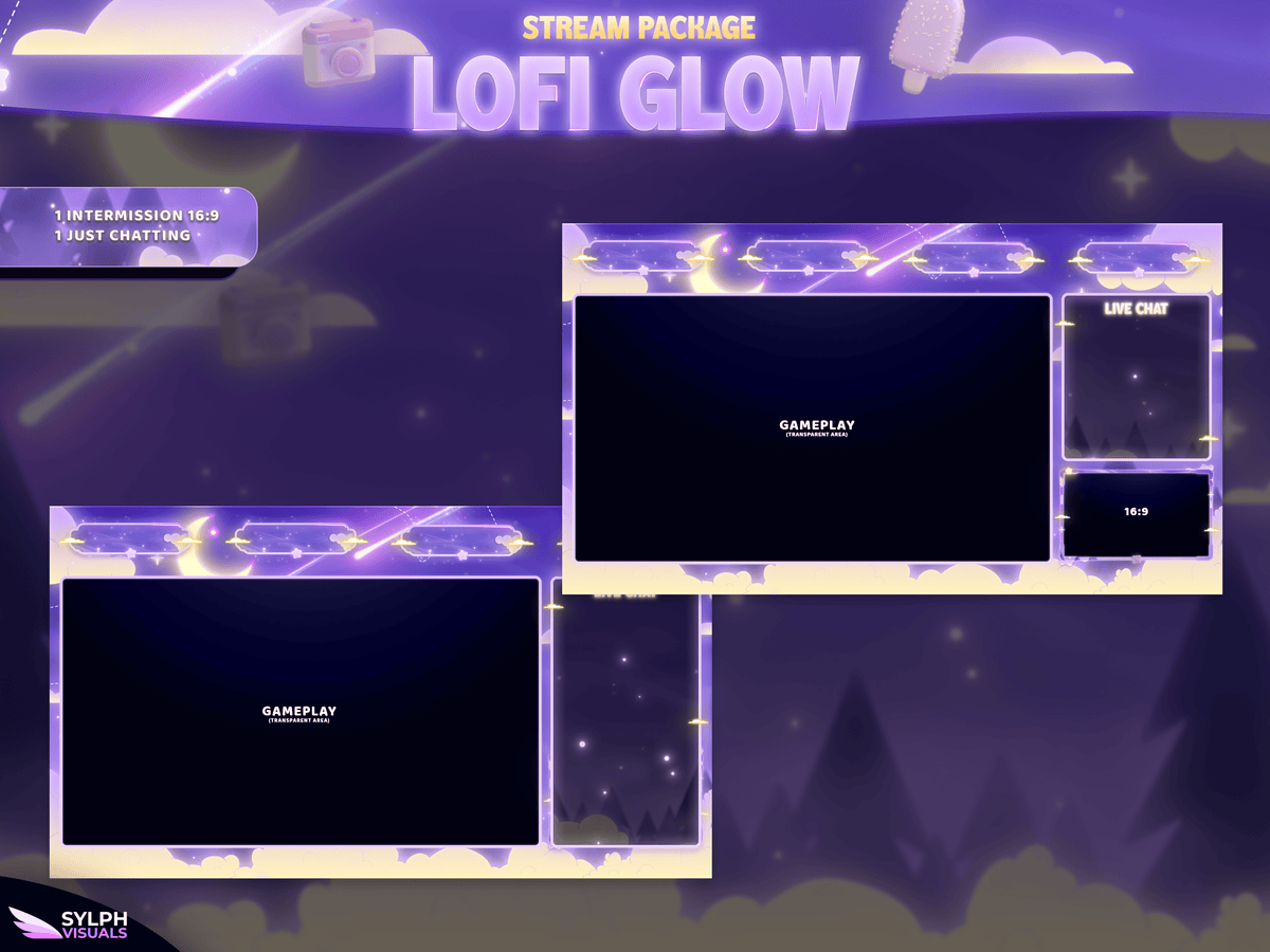 Lofi Glow Stream Overlay - SylphVisuals