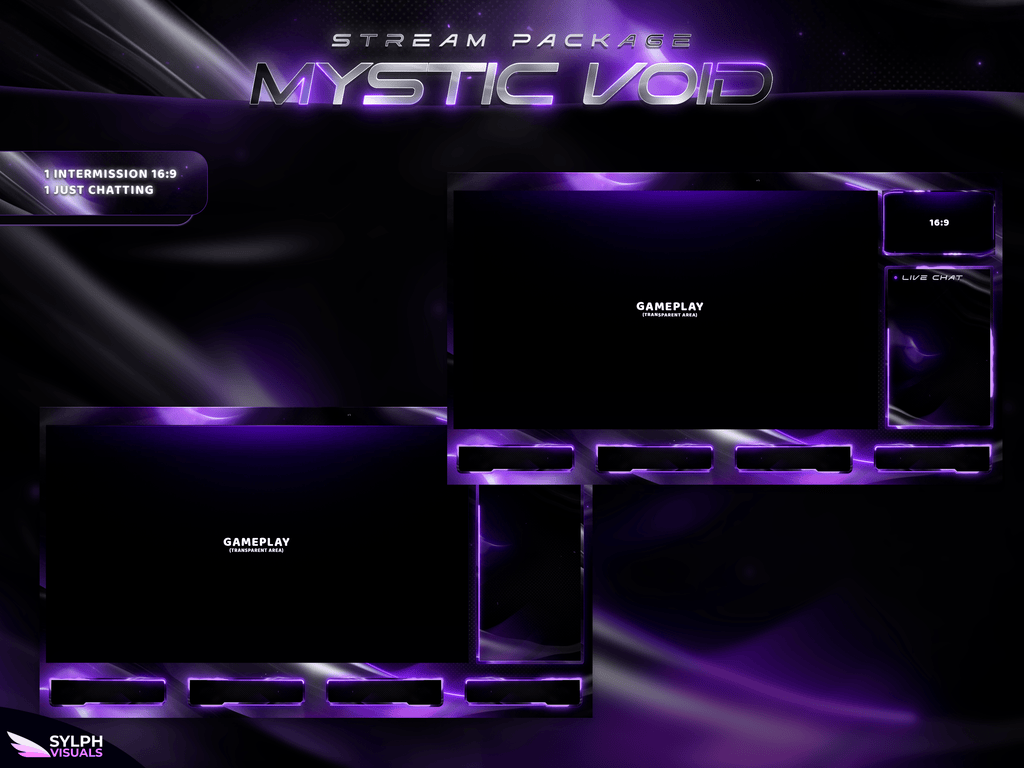 Mystic Void Stream Overlay Package - SylphVisuals