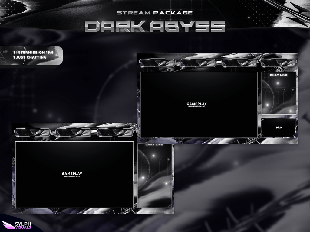 Dark Abyss Stream Overlay - SylphVisuals