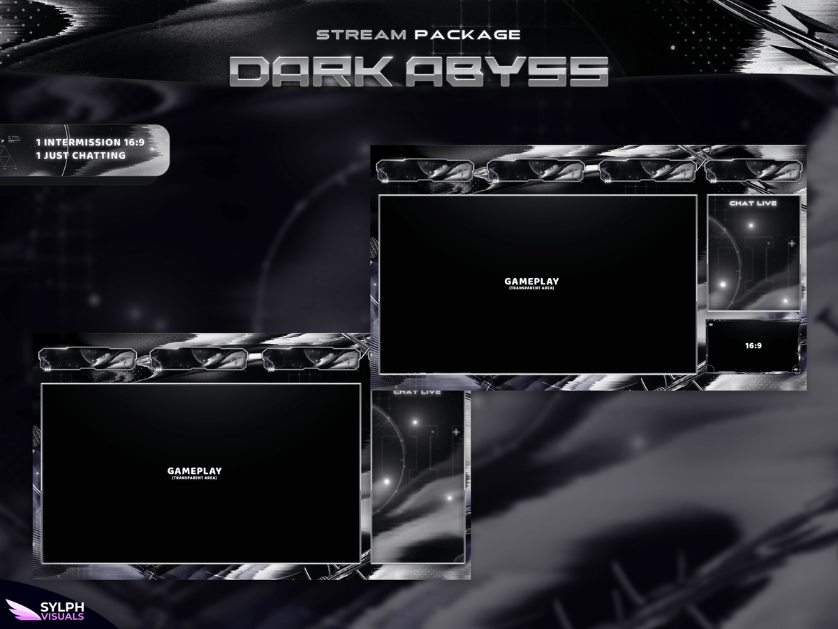 Dark Abyss Stream Overlay - SylphVisuals