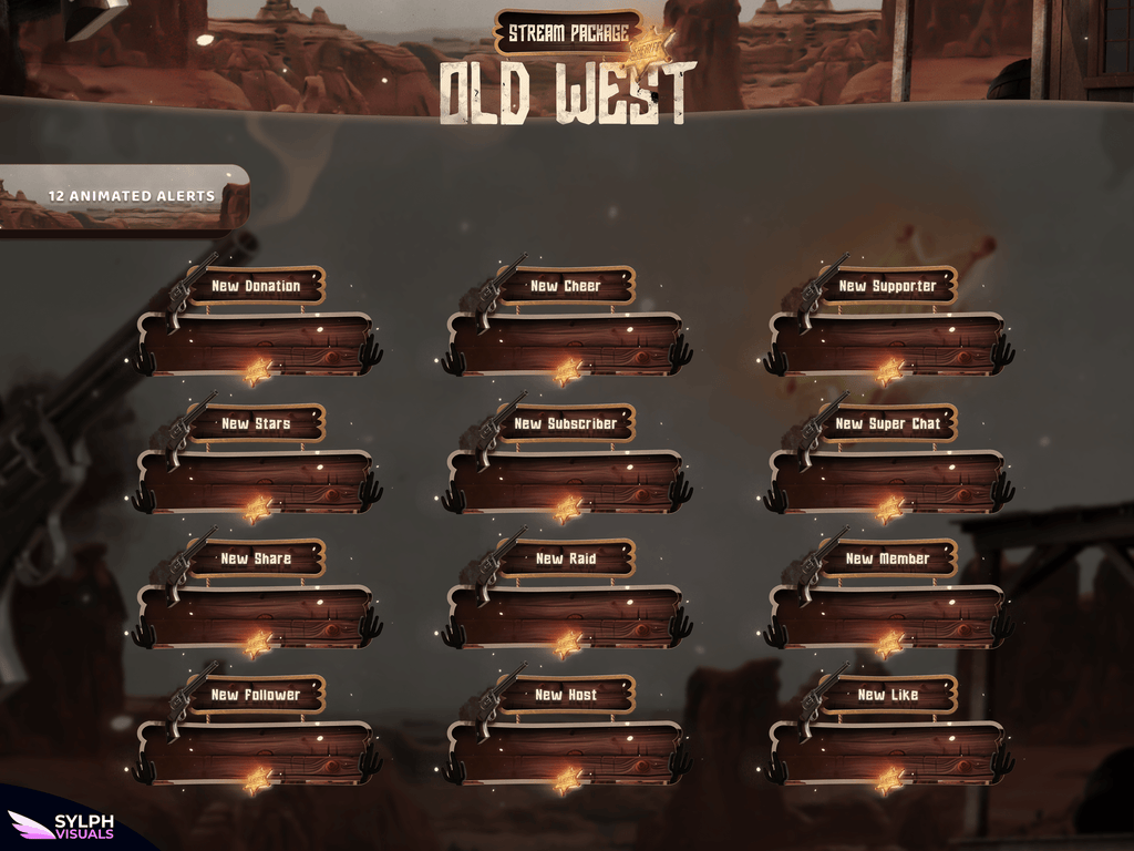 Old West Stream Overlay - SylphVisuals