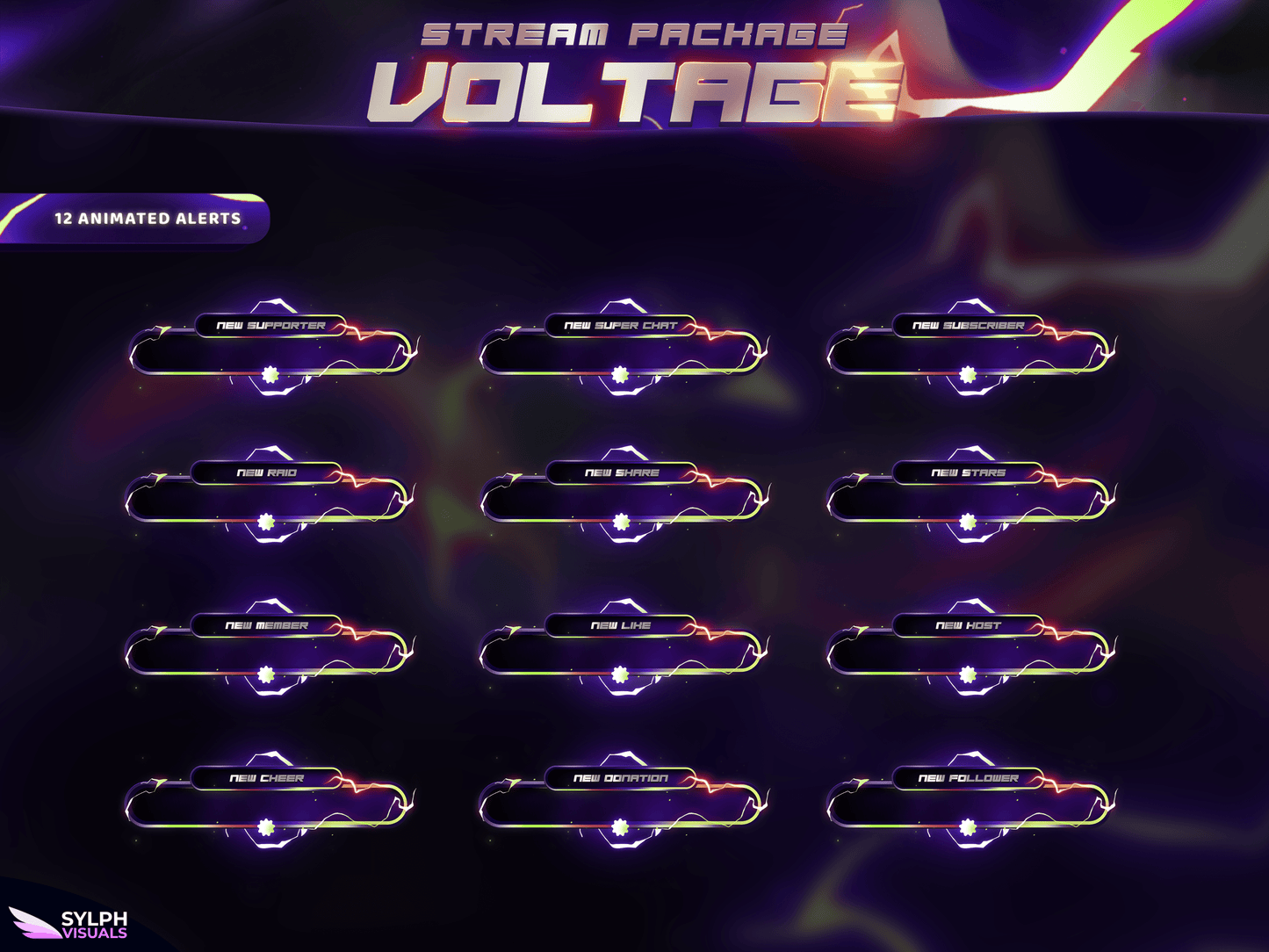 Voltage Stream Overlay Package - SylphVisuals