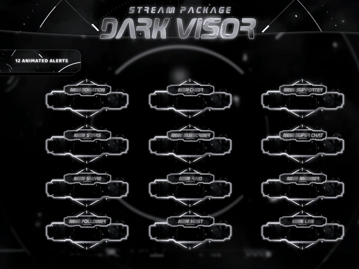 Dark Visor Stream Overlay Package