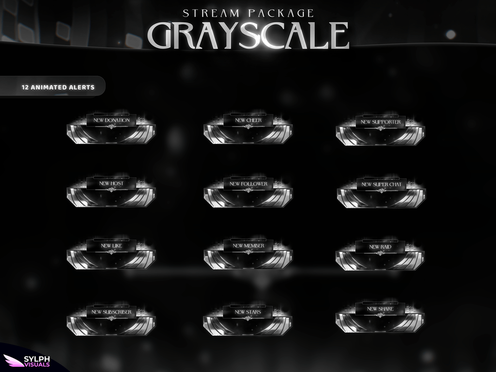 Grayscale Stream Overlay - SylphVisuals