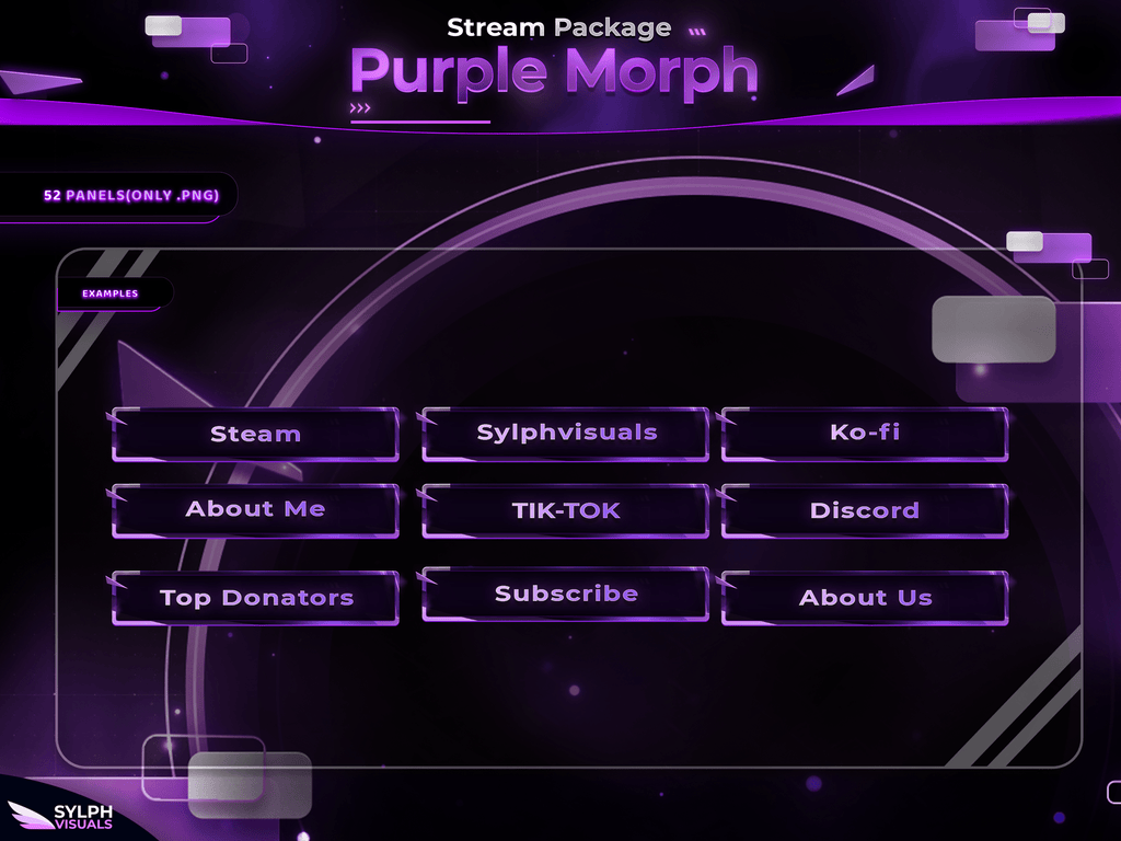 Purple Morph Stream Overlays - SylphVisuals