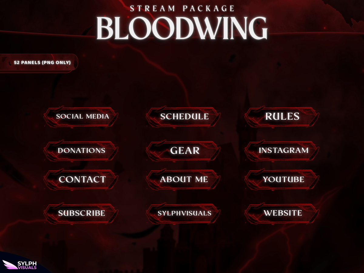 Bloodwing Stream Overlay Package - SylphVisuals