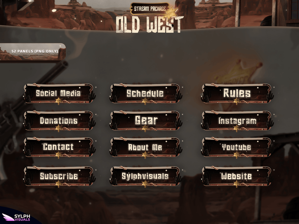 Old West Stream Overlay - SylphVisuals