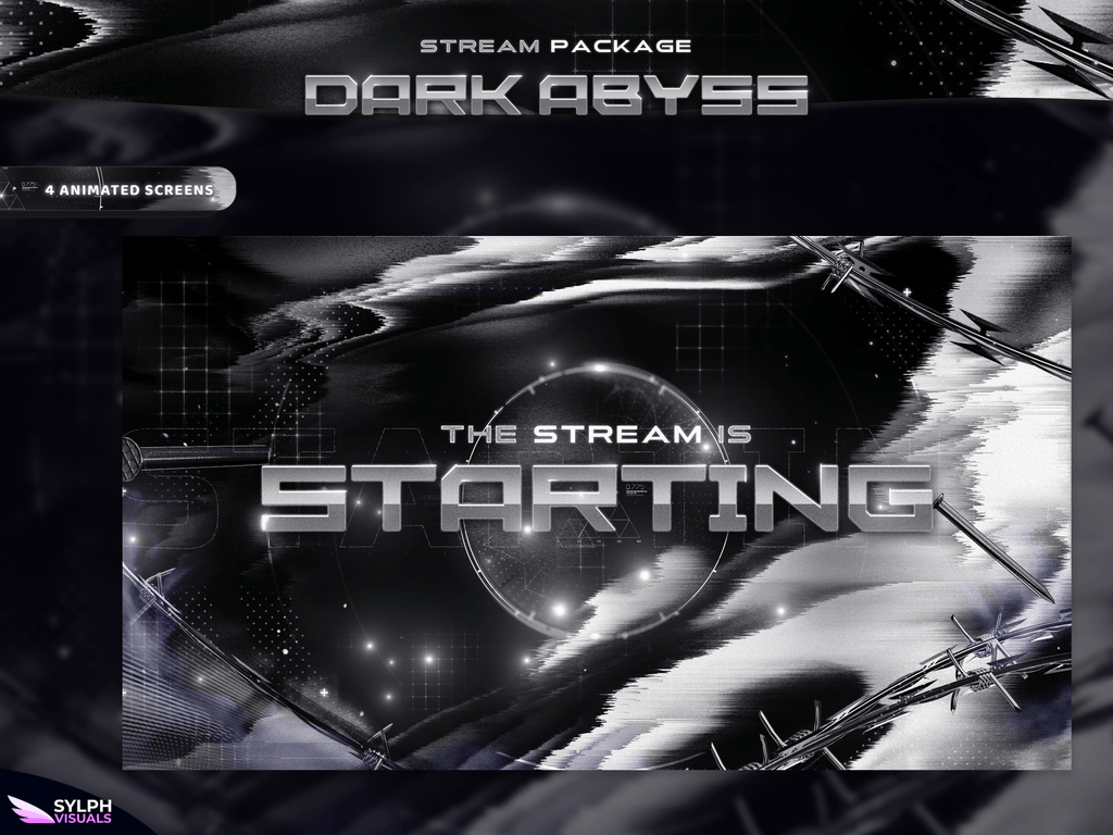 Dark Abyss Stream Overlay - SylphVisuals