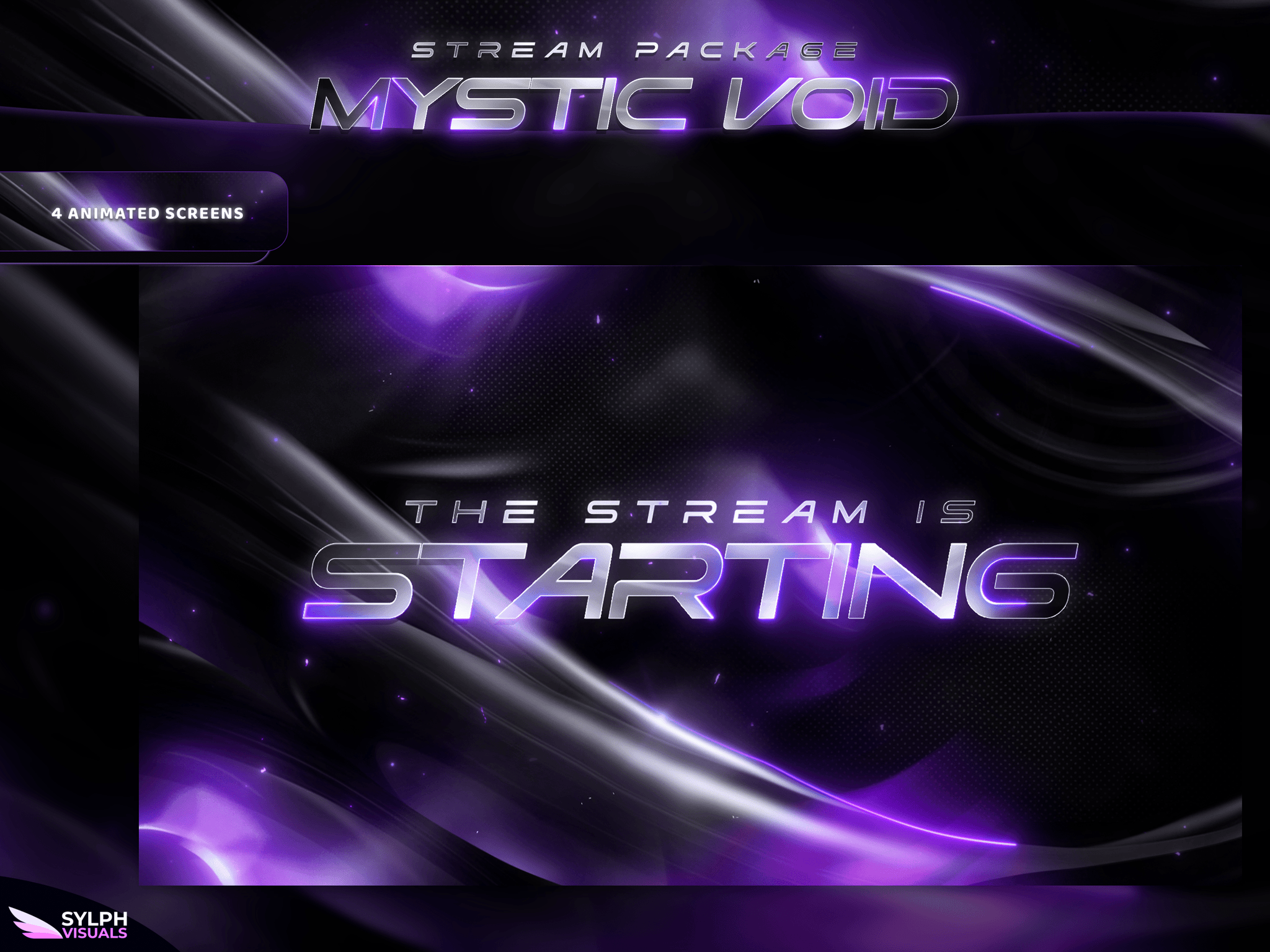 Mystic Void Stream Overlay Package - SylphVisuals