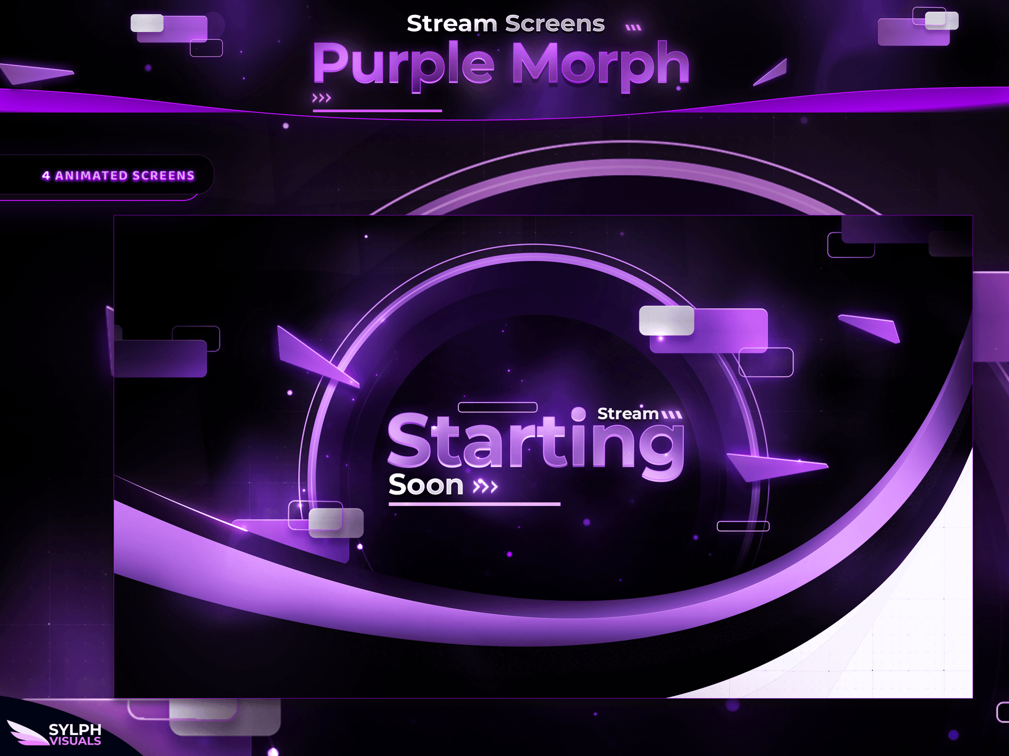 Purple Morph Stream Overlays - SylphVisuals