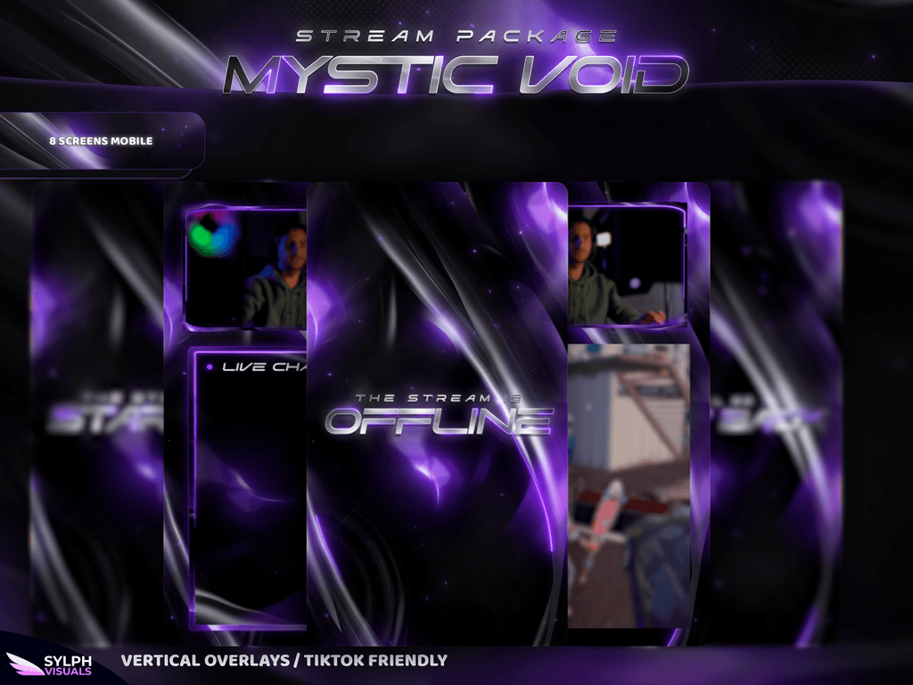 Mystic Void Stream Overlay Package - SylphVisuals
