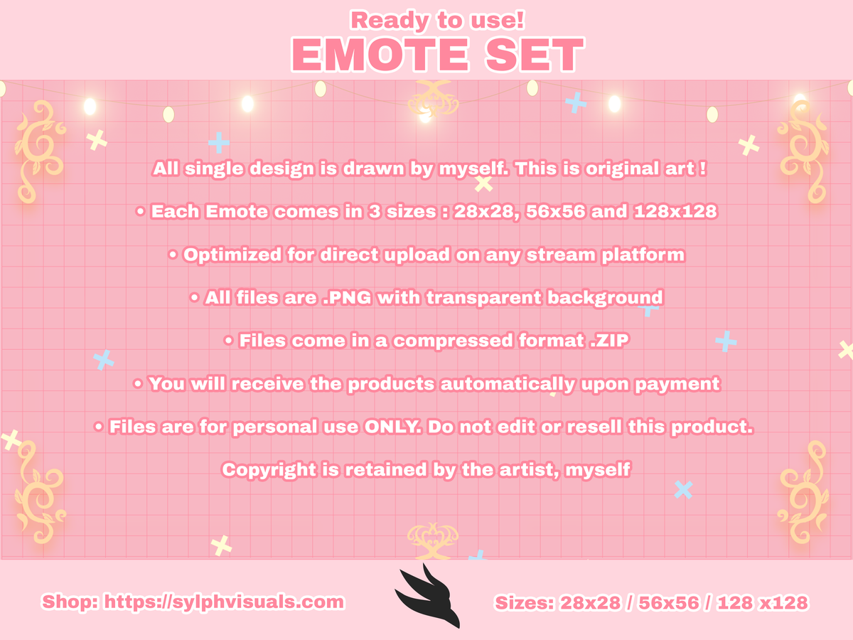 White Cats Cute Emotes - SylphVisuals