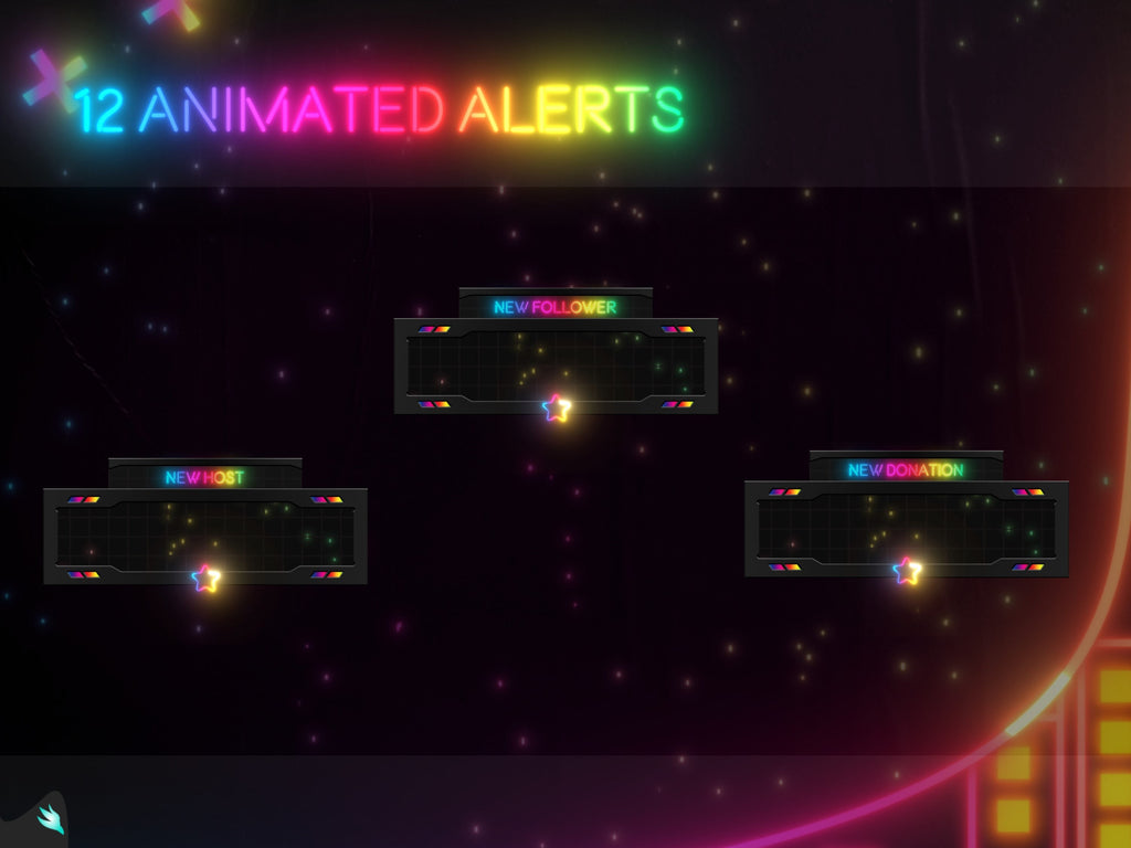 Neon City RGB Stream Overlays - SylphVisuals