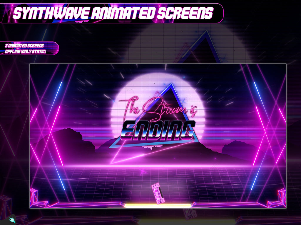 Neon Synthwave Animated Screens - SylphVisuals