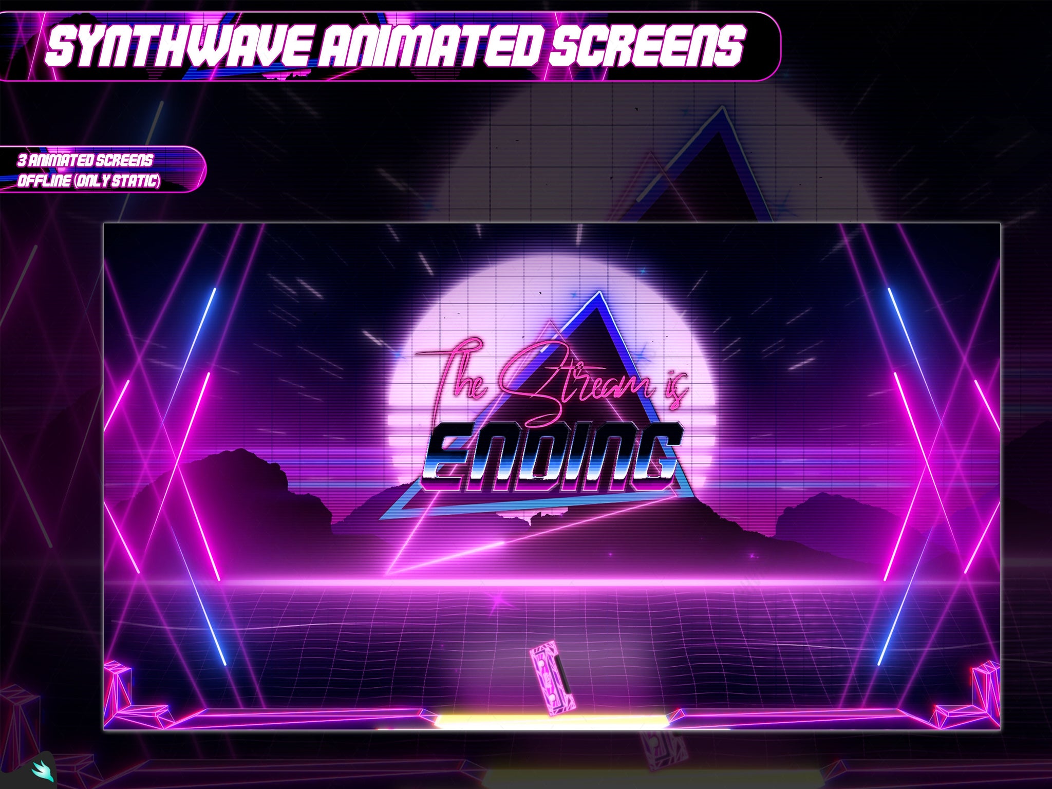 Neon Synthwave Animated Screens - SylphVisuals