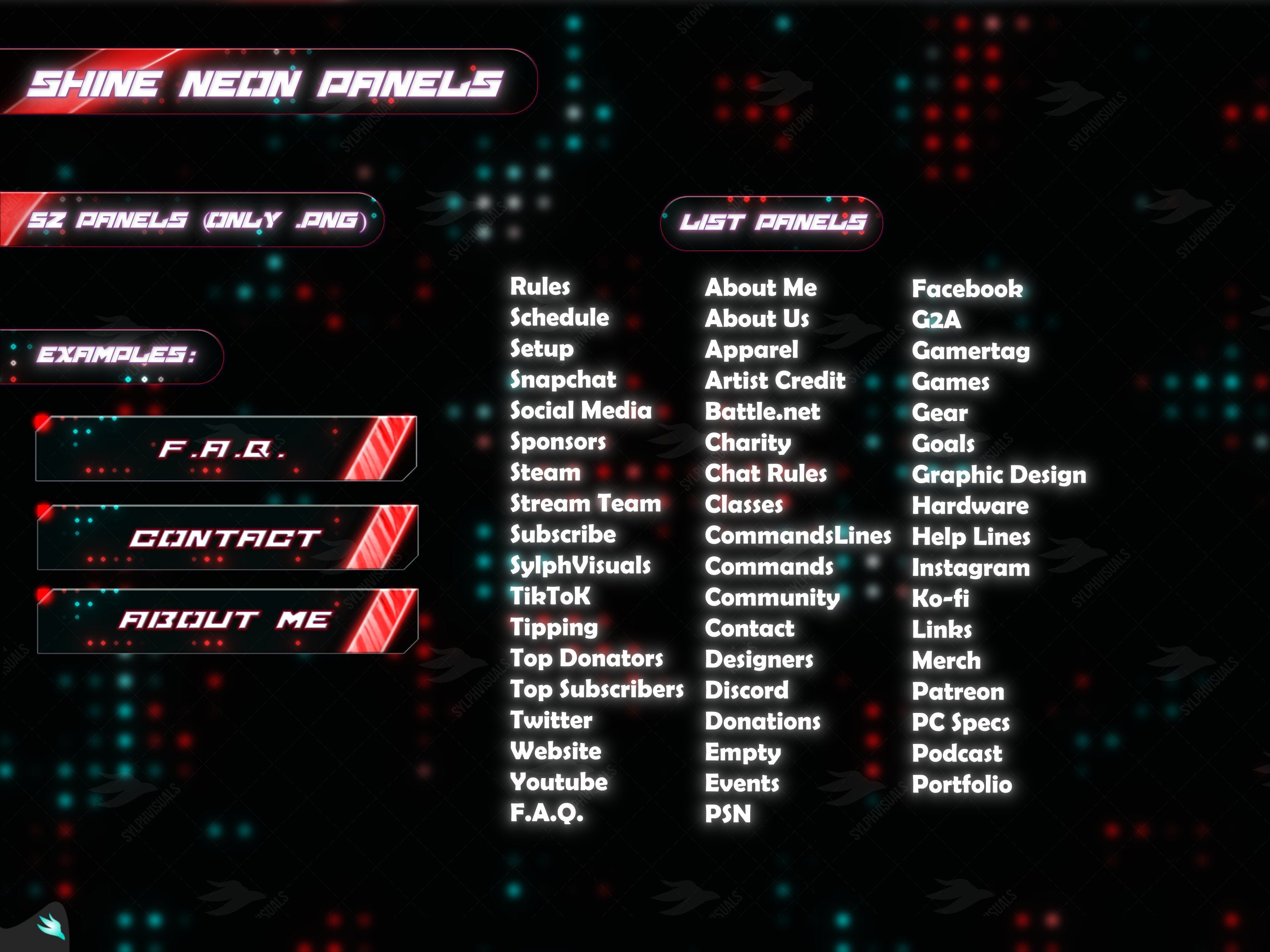 Shine Neon Red Panels – SylphVisuals