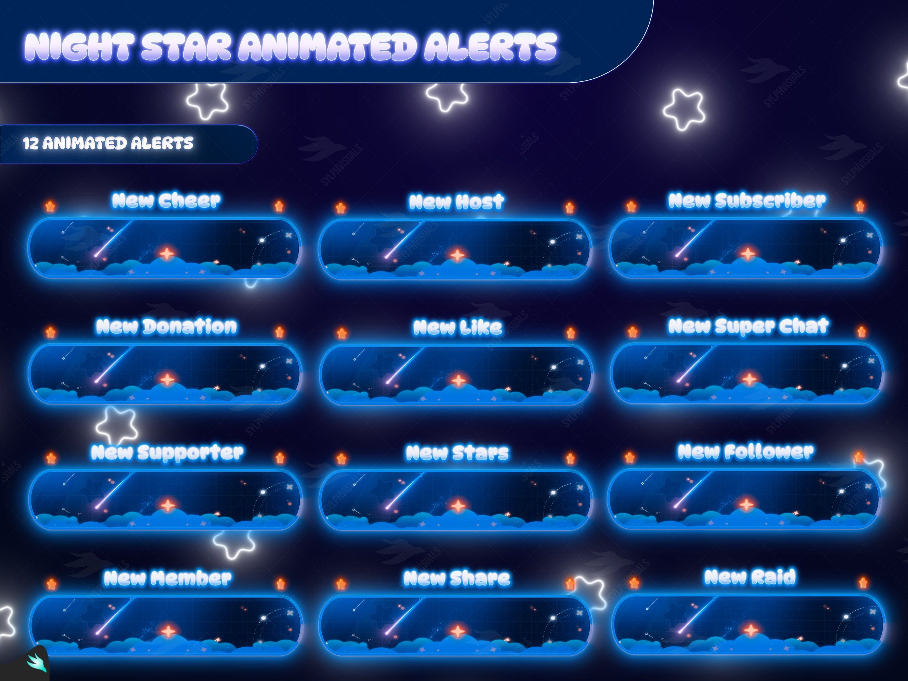 Night Star Blue Alerts – SylphVisuals